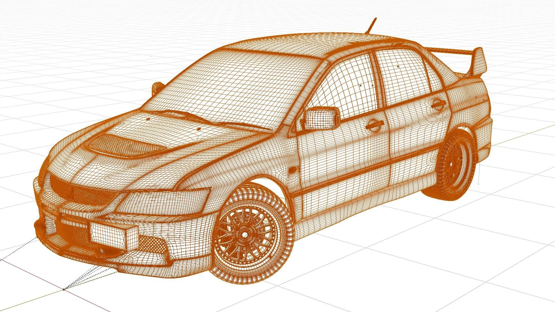 Mitsubishi Lancer Evolution High Quality 3D model rigged | CGTrader