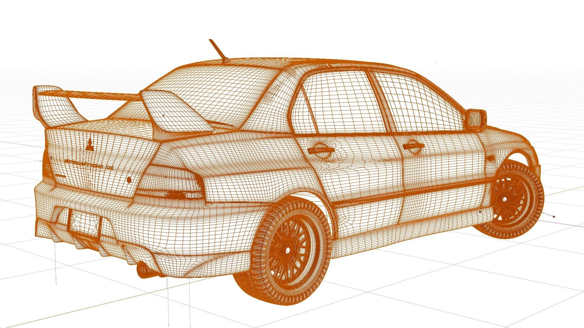 Mitsubishi Lancer Evolution High Quality 3D model rigged | CGTrader