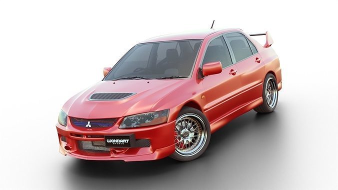 Mitsubishi Lancer Evolution High Quality 3D model rigged | CGTrader