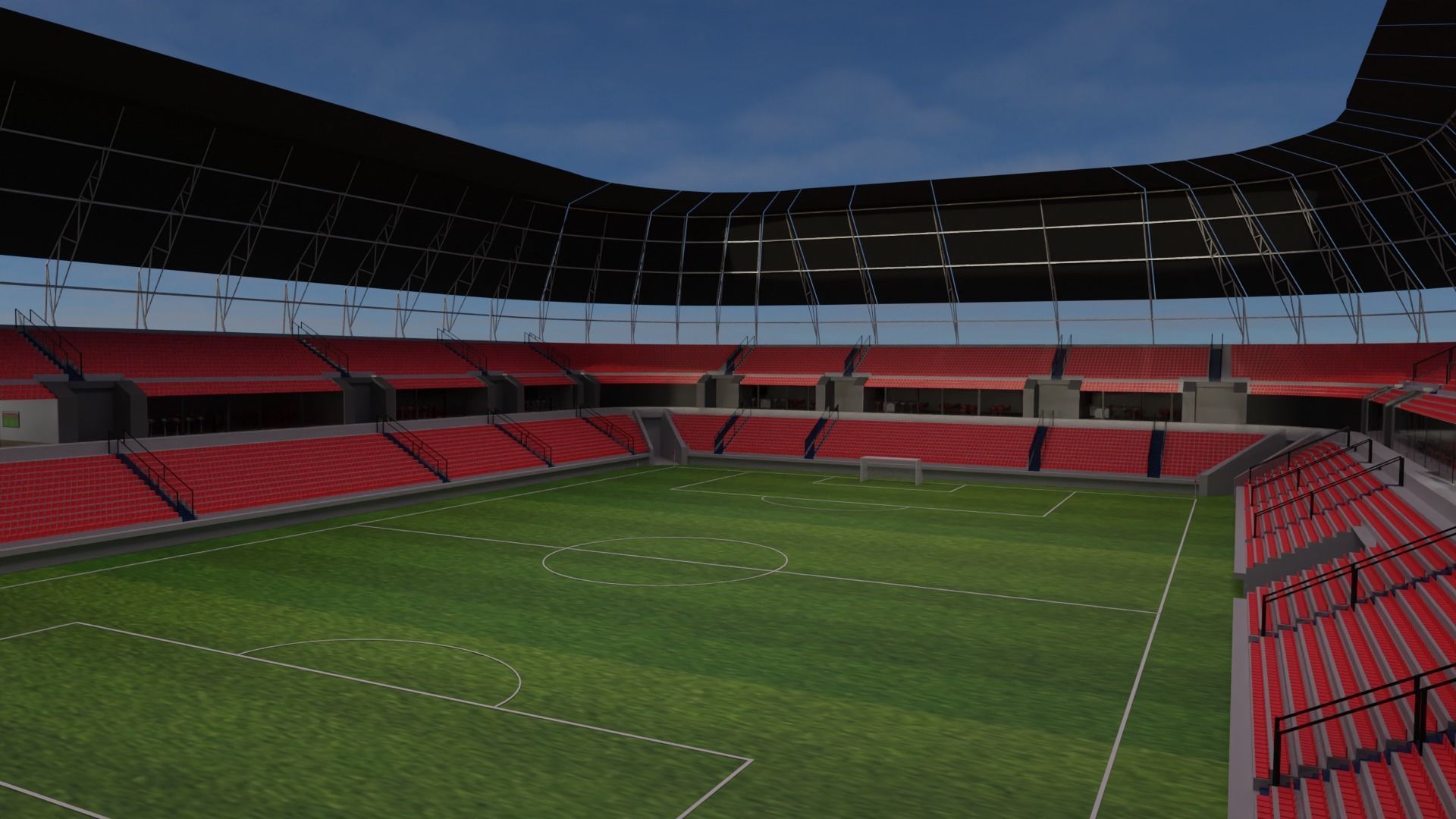 3D model Football Stadium and Interiors VR / AR / low-poly | CGTrader
