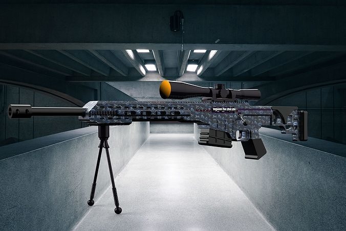 Sniper rifle with scope free 3D model | CGTrader