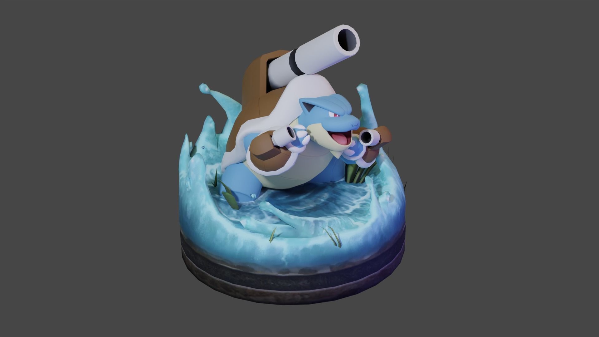 Mega Blastoise - Pokemon Diorama 3D model 3D printable | CGTrader
