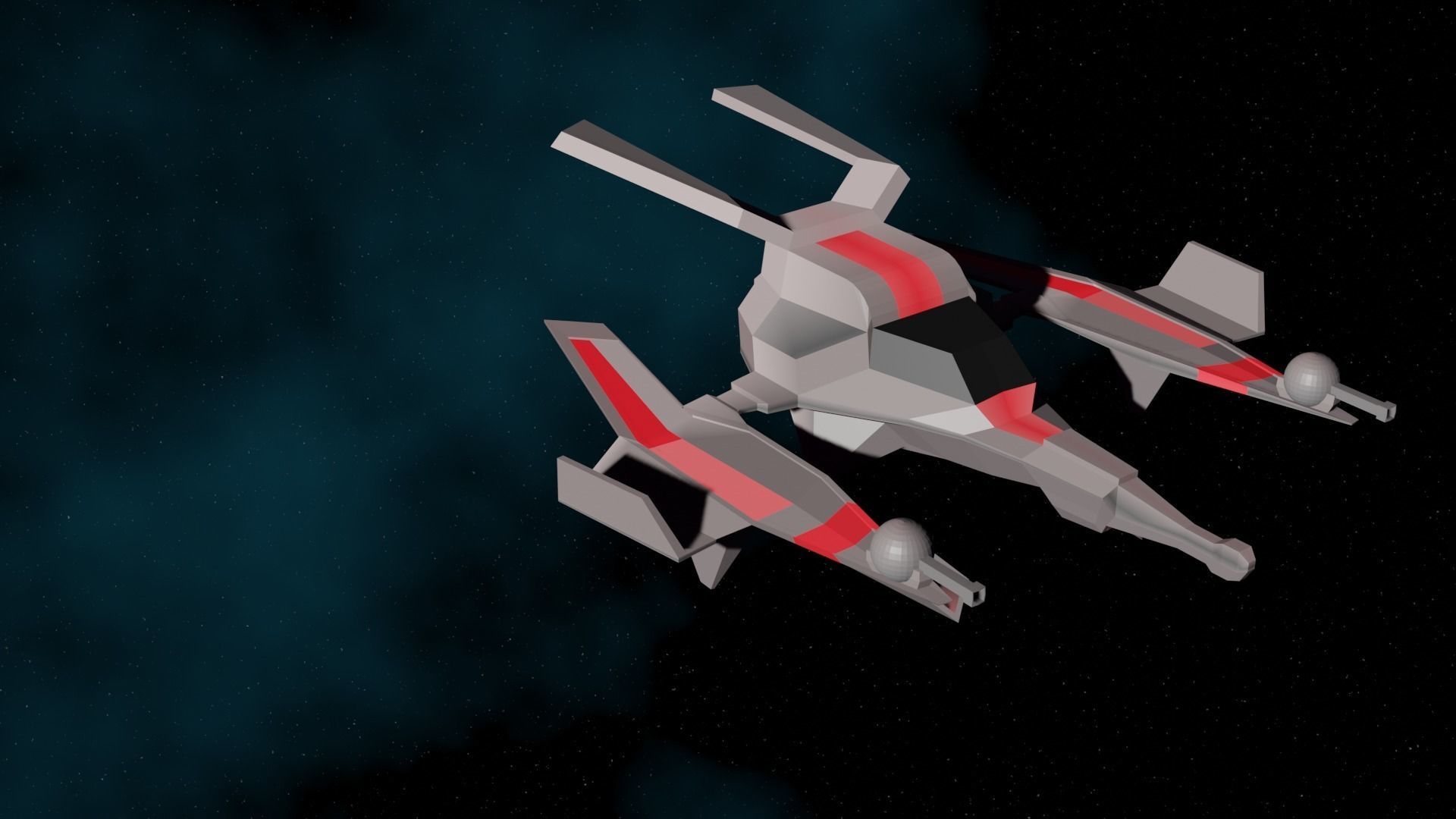 3D model SpaceShip Fighter pack VR / AR / low-poly | CGTrader