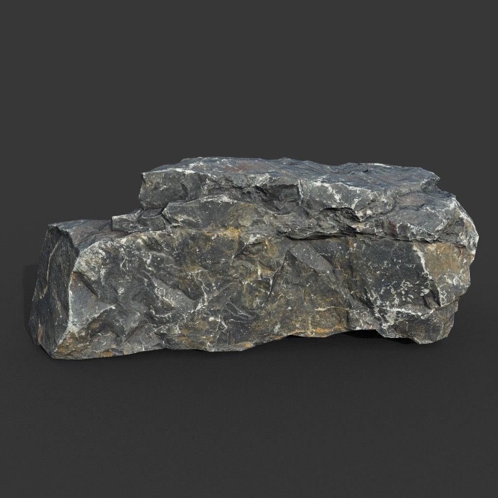 3D model Gray Sharp Rock 220801 Photogrammetry - Ultra HD 16K Textures ...
