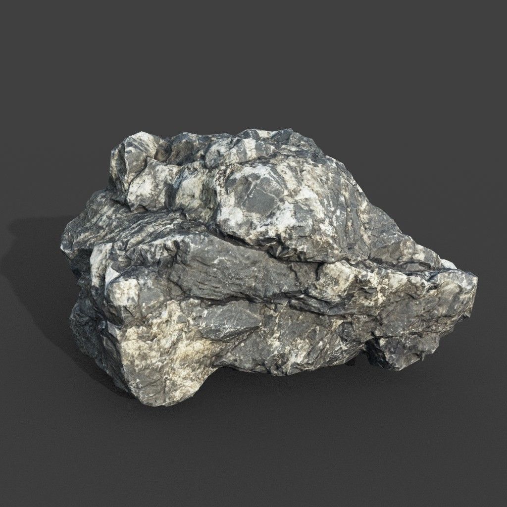 3D model Gray Sharp Rock 220801 Photogrammetry - Ultra HD 16K Textures ...