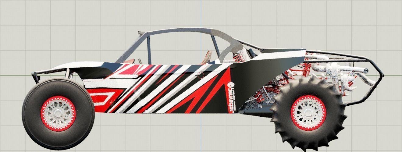 3D model Tatum Motorsports Dragon 2 seat sand car VR / AR / low-poly ...