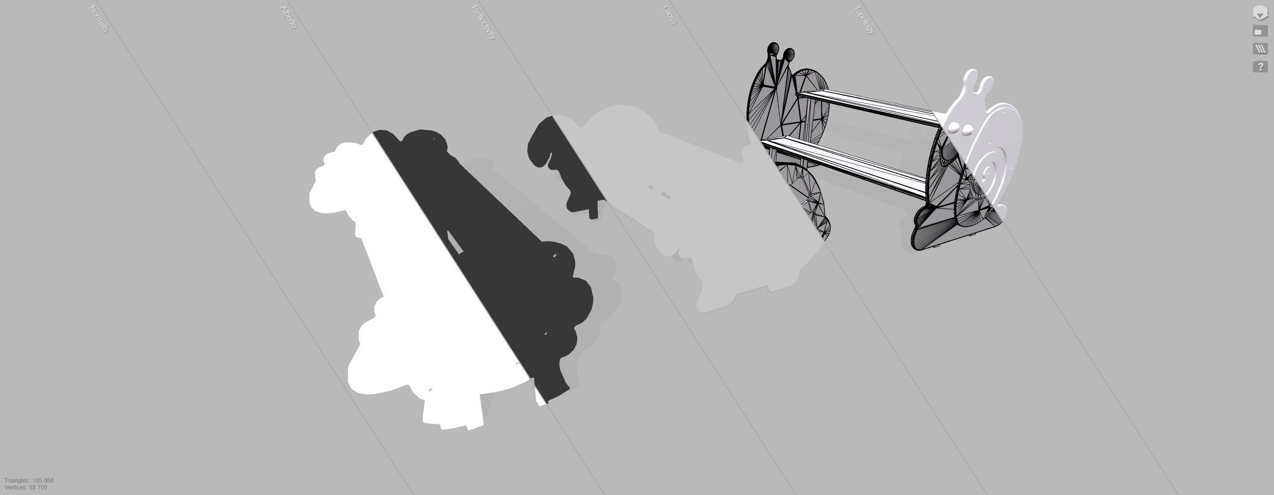 Childrens wooden benches Animals 3D model | CGTrader