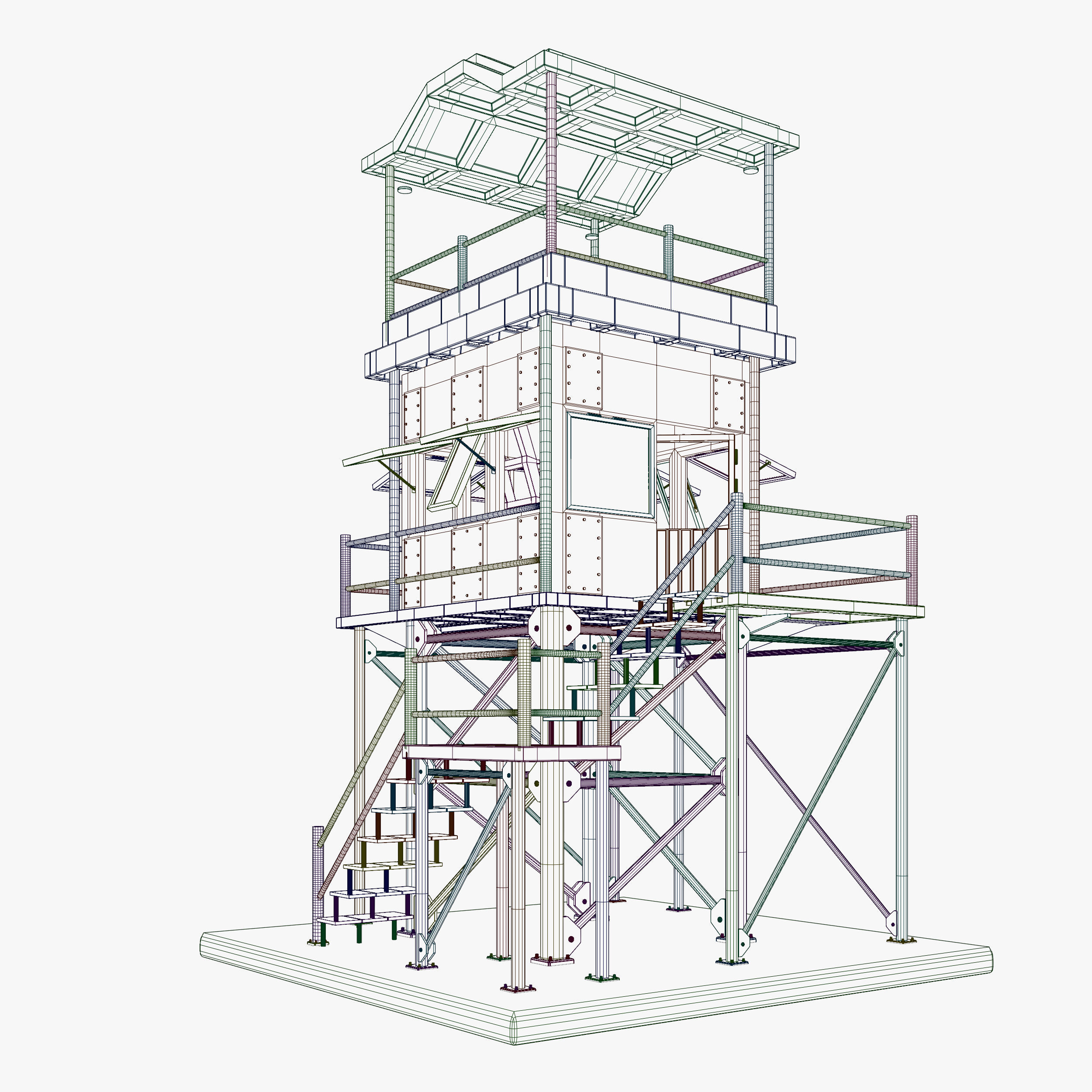 Military Tower 3D model | CGTrader