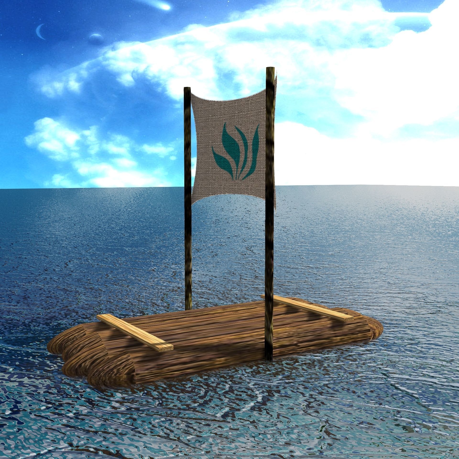 3D model Sail Raft VR / AR / low-poly | CGTrader