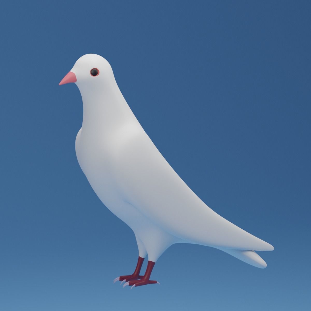 3D model Cartoon Cute Pigeon Dove VR / AR / low-poly | CGTrader