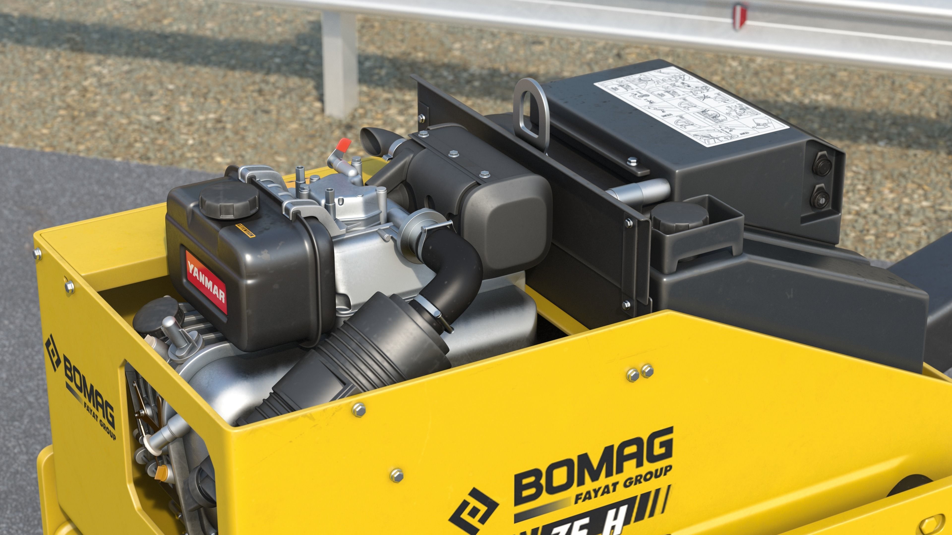 Hand Guided Vibratory Roller BOMAG BW 75H 3D model | CGTrader