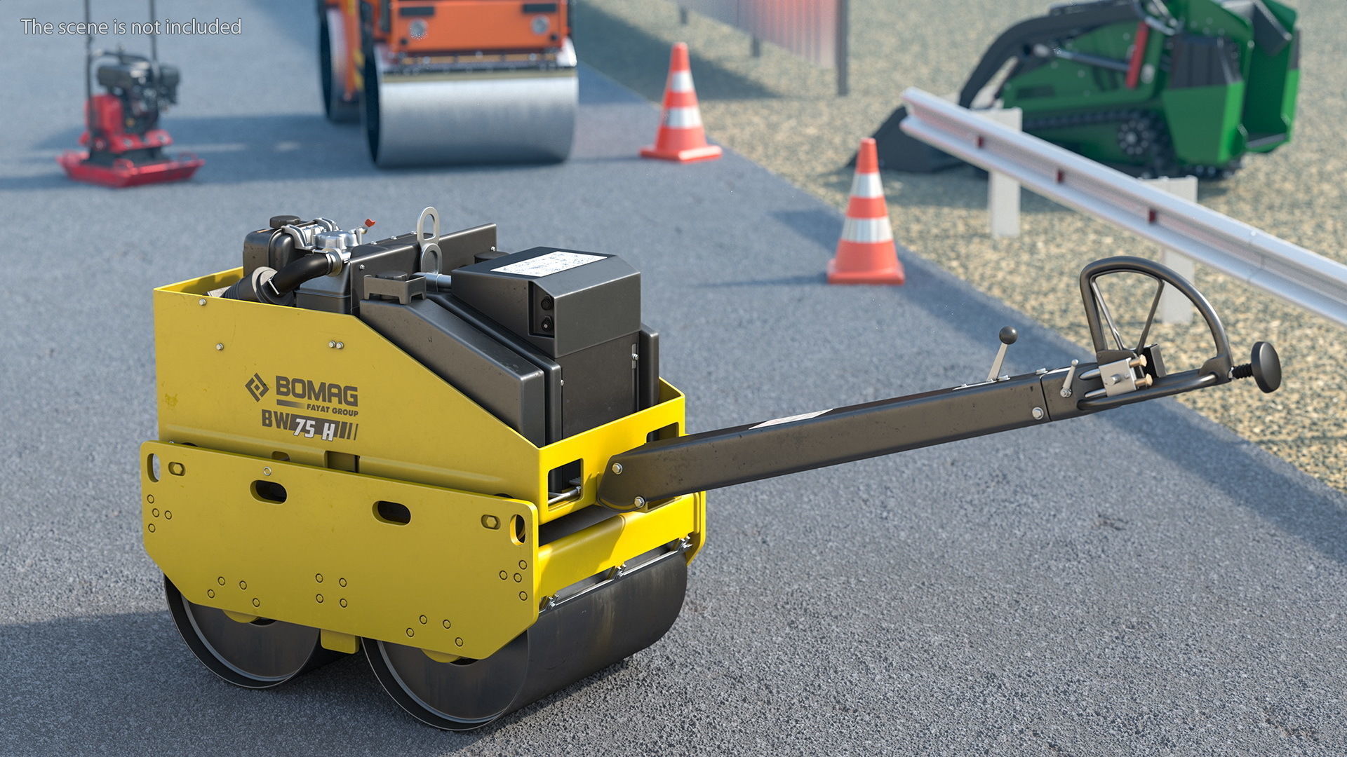 Hand Guided Vibratory Roller BOMAG BW 75H 3D model | CGTrader