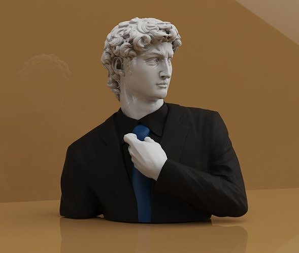 David Statue with Suit Printable 3D model 3D printable | CGTrader