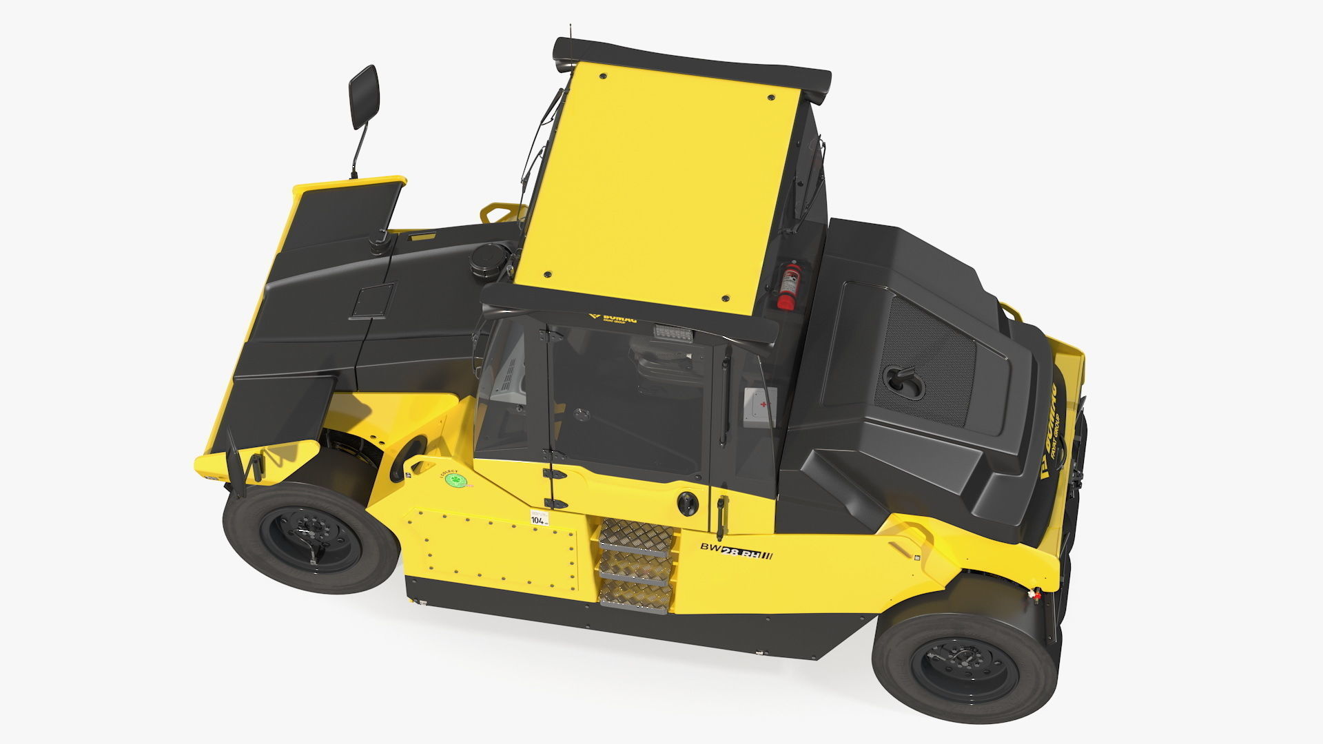Bomag BW 28 RH Pneumatic Tired Compactor Rigged 3D model rigged | CGTrader