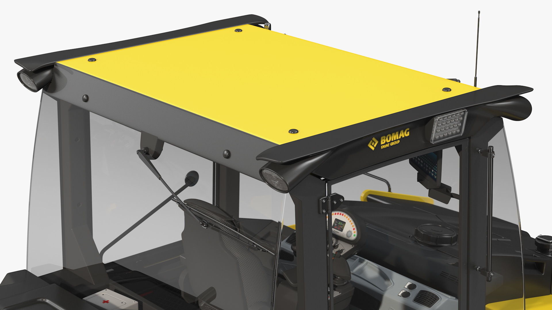 Bomag BW 28 RH Pneumatic Tired Compactor Rigged 3D model rigged | CGTrader