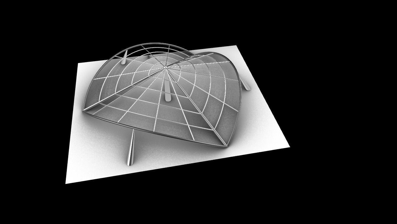 Architectural Tensile Structure 3 sides 3D model | CGTrader