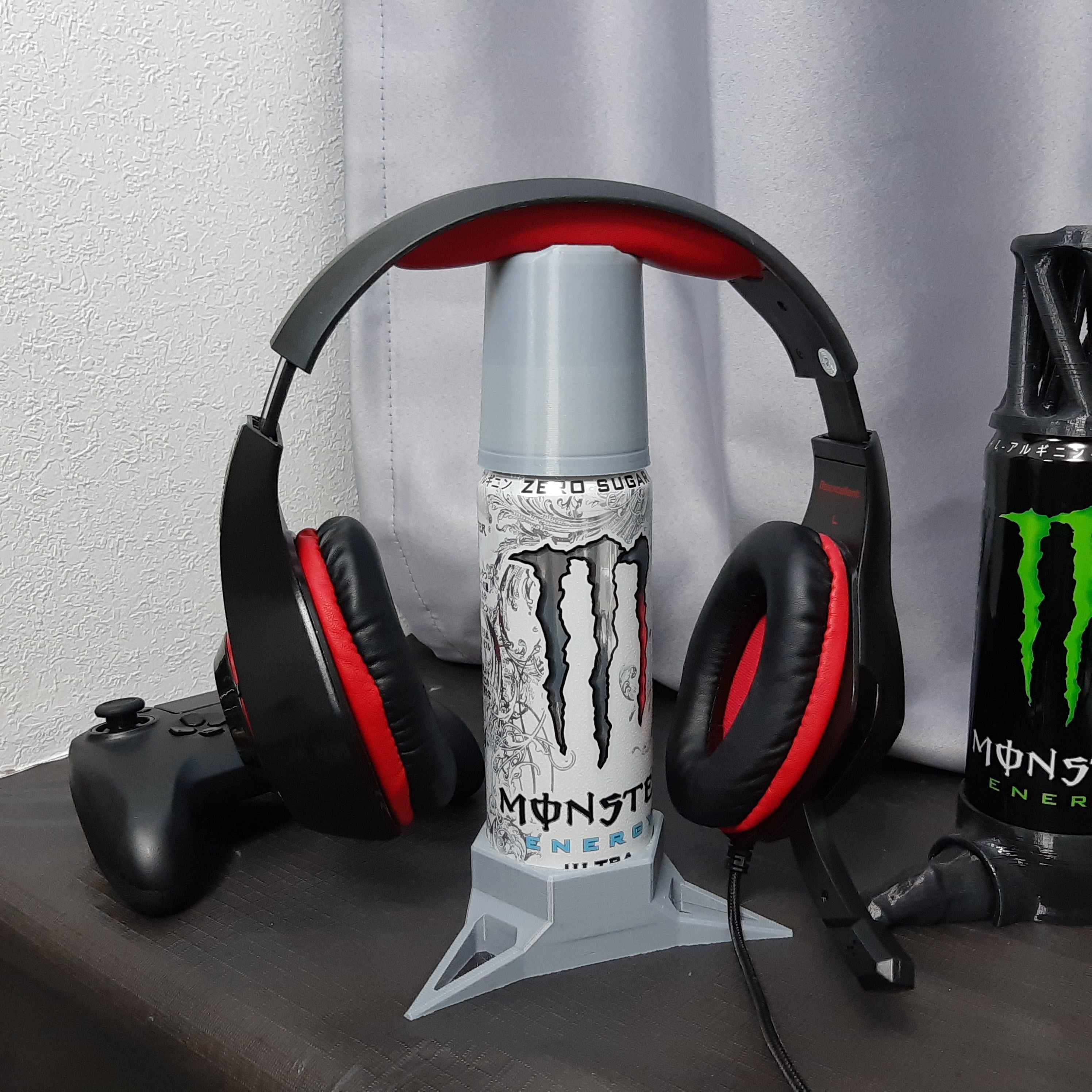 Headphone Stand using Monster Energy can HEX 3D model 3D printable ...