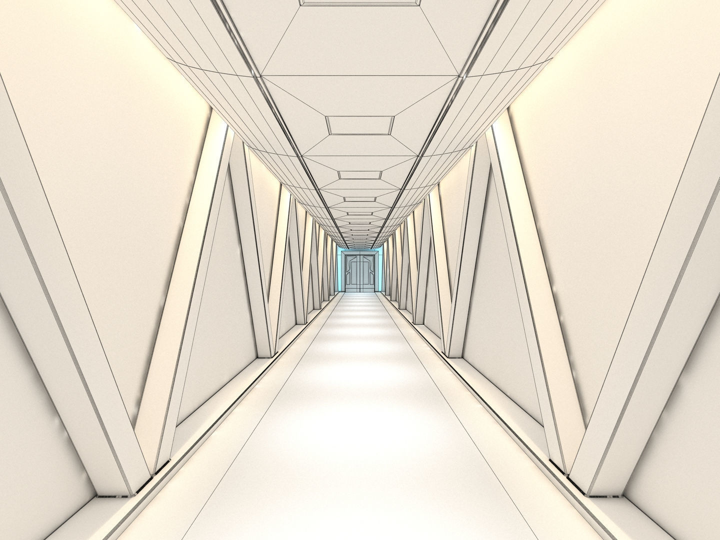Futuristic Corridor 3D model | CGTrader