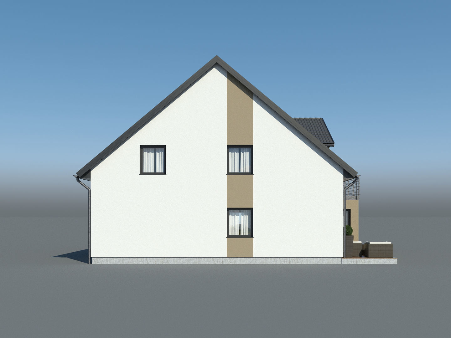 Generic Semi-Detached House 001 3D model | CGTrader