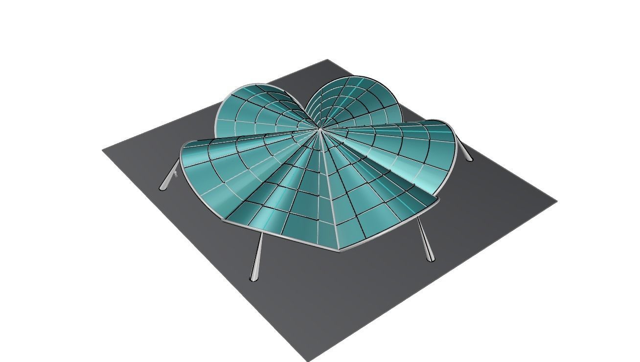 Architectural Pavilion Structure 6 sides 3D model | CGTrader