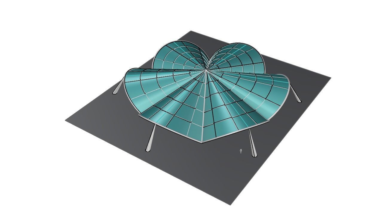 Architectural Pavilion Structure 6 sides 3D model | CGTrader