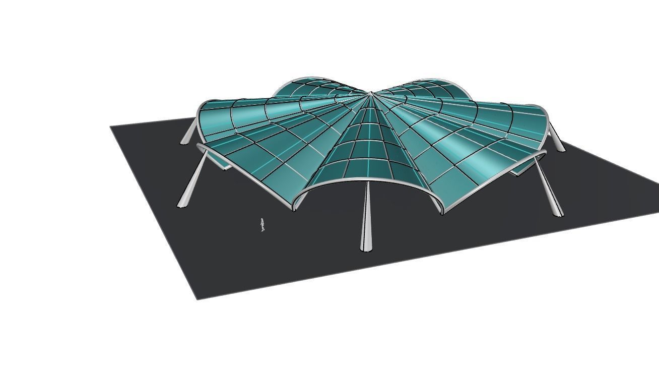 Architectural Pavilion Structure 7 sides 3D model | CGTrader