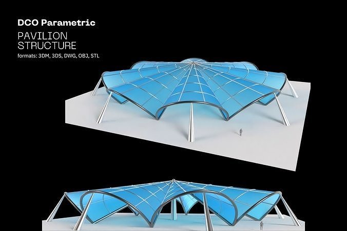 Architectural Pavilion Structure 7 sides 3D model | CGTrader