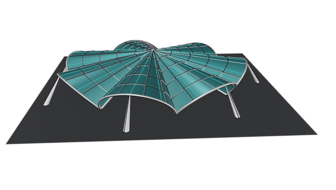 Architectural Pavilion Structure 7 sides 3D model | CGTrader