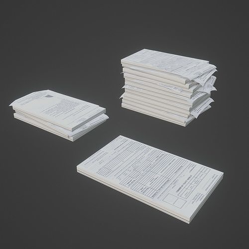 Paper Stacks free VR / AR / low-poly 3D model | CGTrader