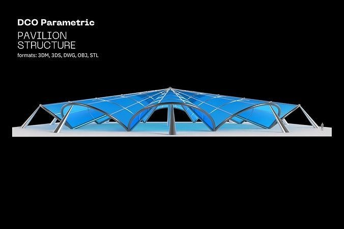 Architectural Pavilion Structure 6 sides 3D model | CGTrader