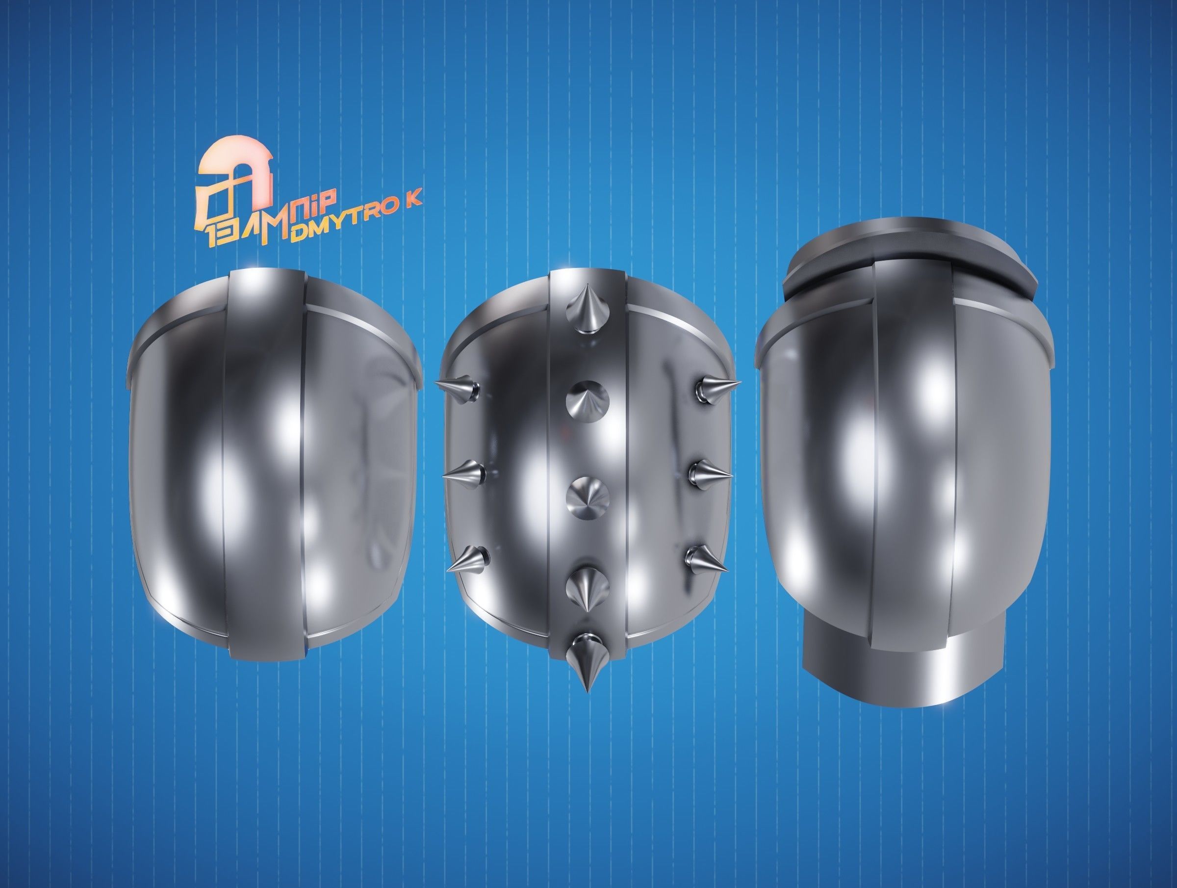 Custom Din Djarin Shoulder Pauldrons 3D model 3D printable | CGTrader