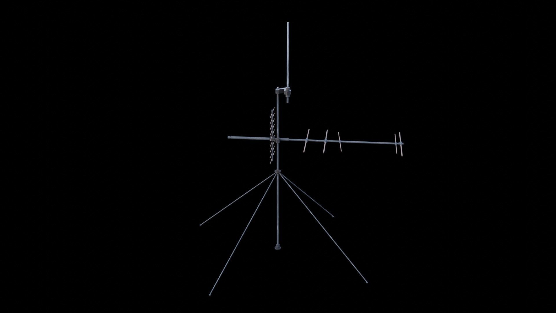 3D model Scifi Small Antenna and Radio Dish Pack VR / AR / low-poly ...