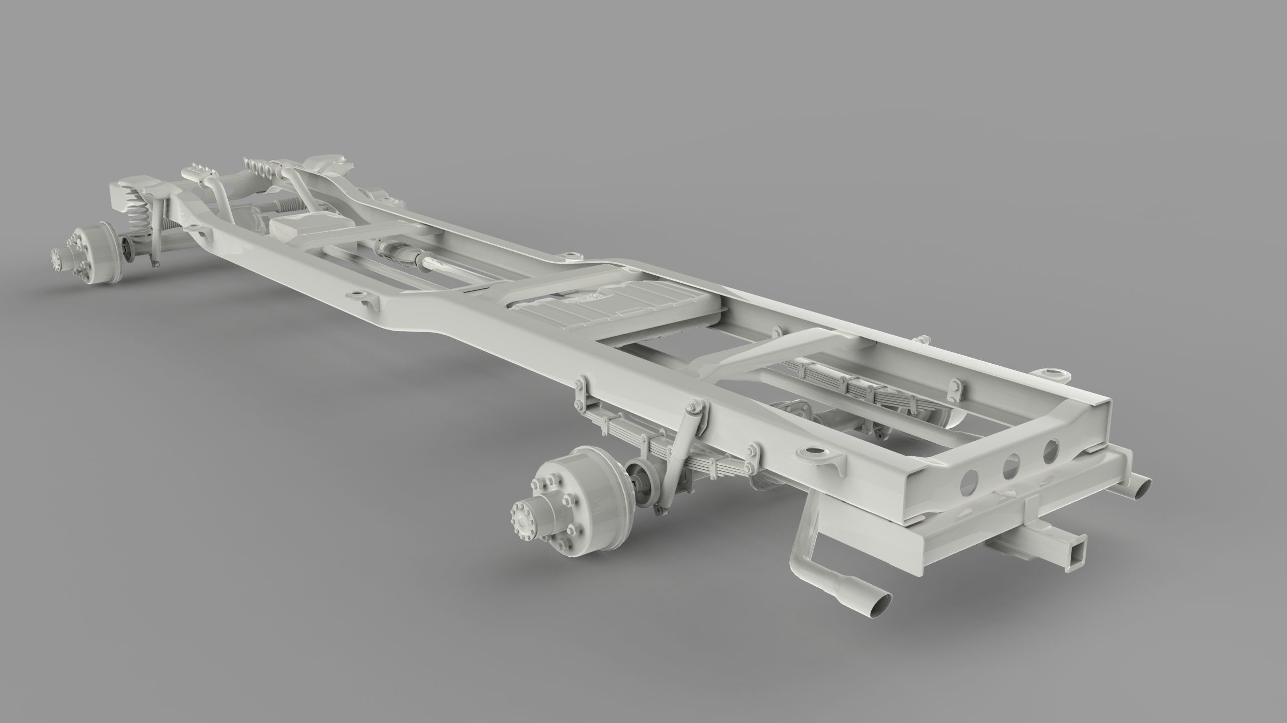 Pickup Chassis 4WD 3D model | CGTrader