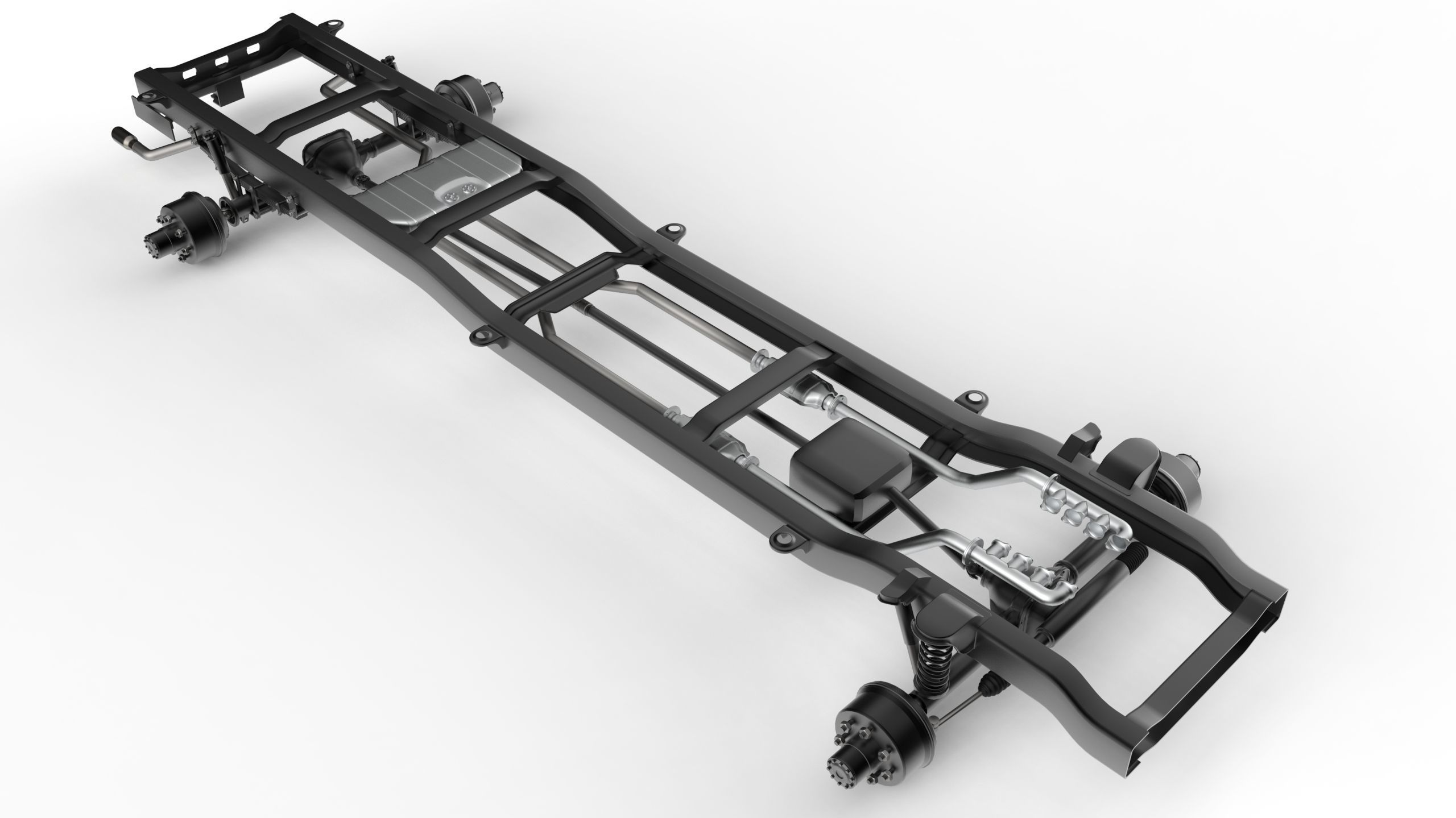 Pickup Chassis 4WD 3D model | CGTrader