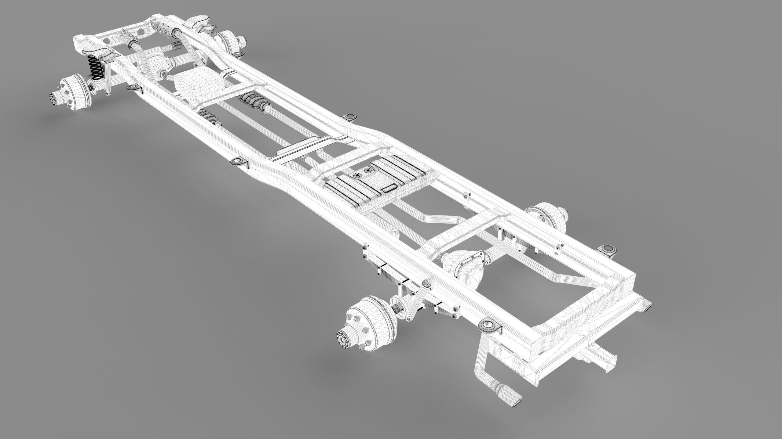 Pickup Chassis 4WD 3D model | CGTrader