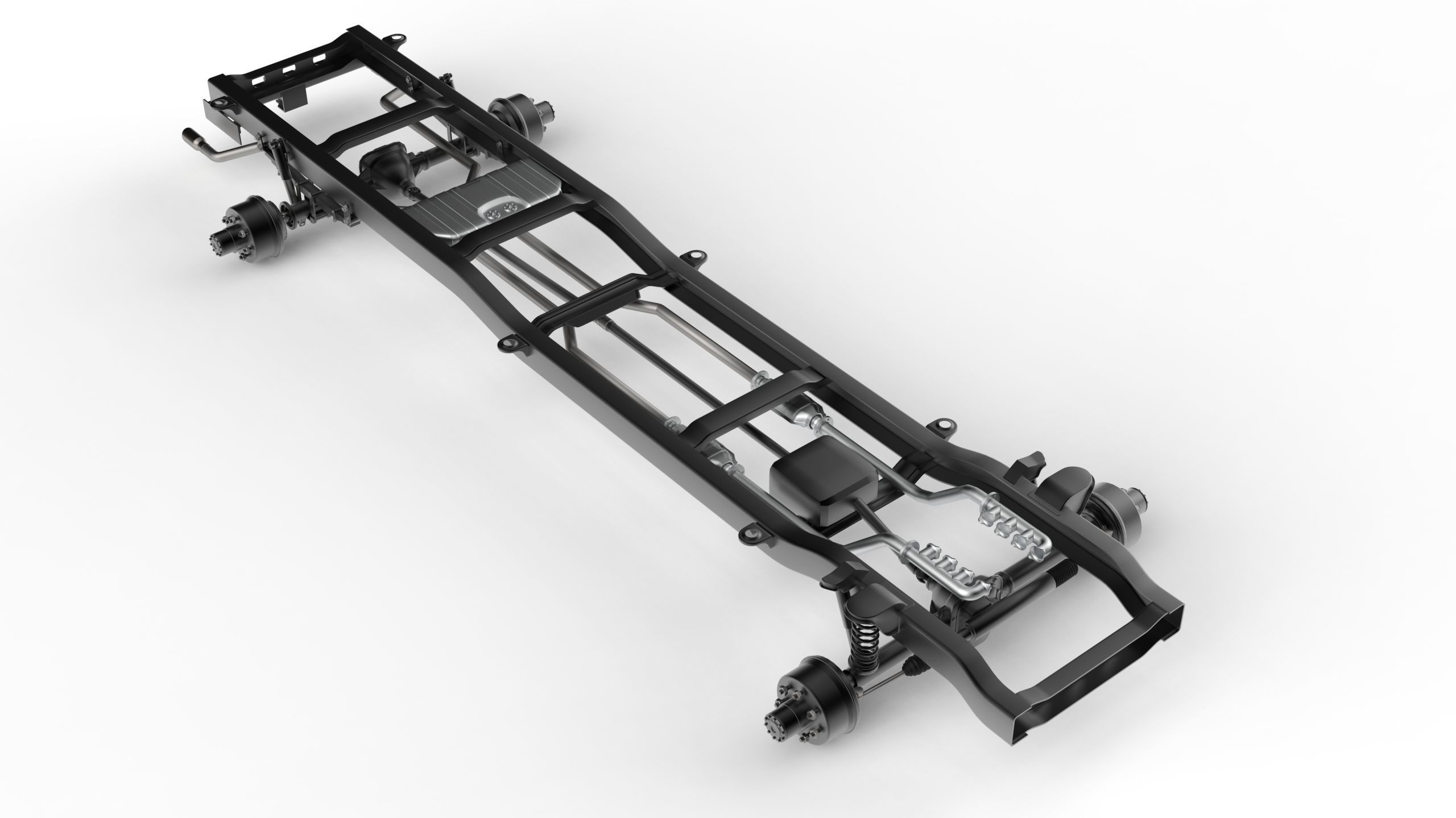 Pickup Chassis 4WD 3D model | CGTrader