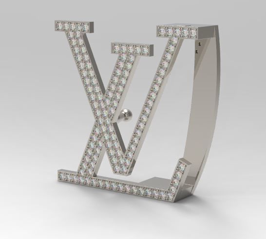 Lv logo diamond belt 3D model 3D printable | CGTrader