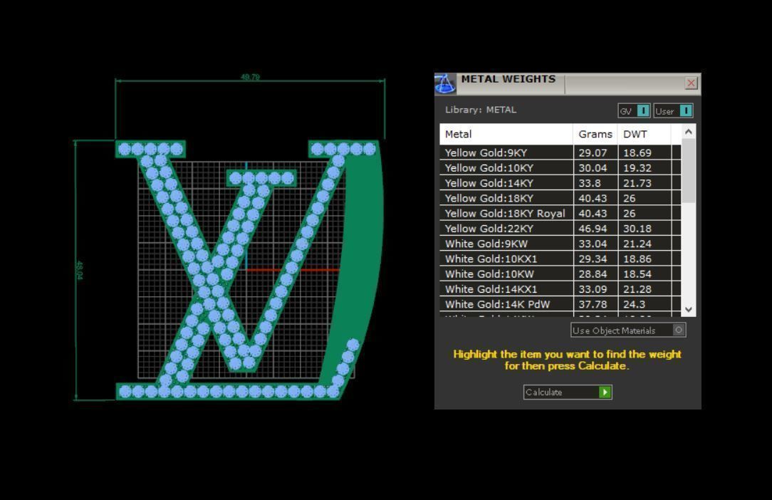 Lv logo diamond belt 3D model 3D printable | CGTrader