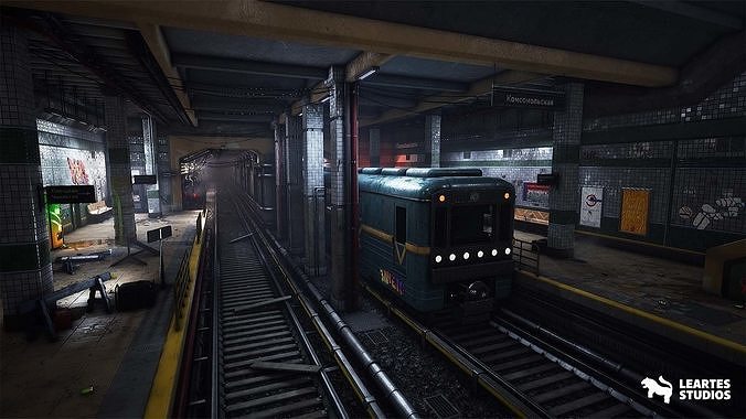 3D model Subway Station Environment VR / AR / low-poly | CGTrader
