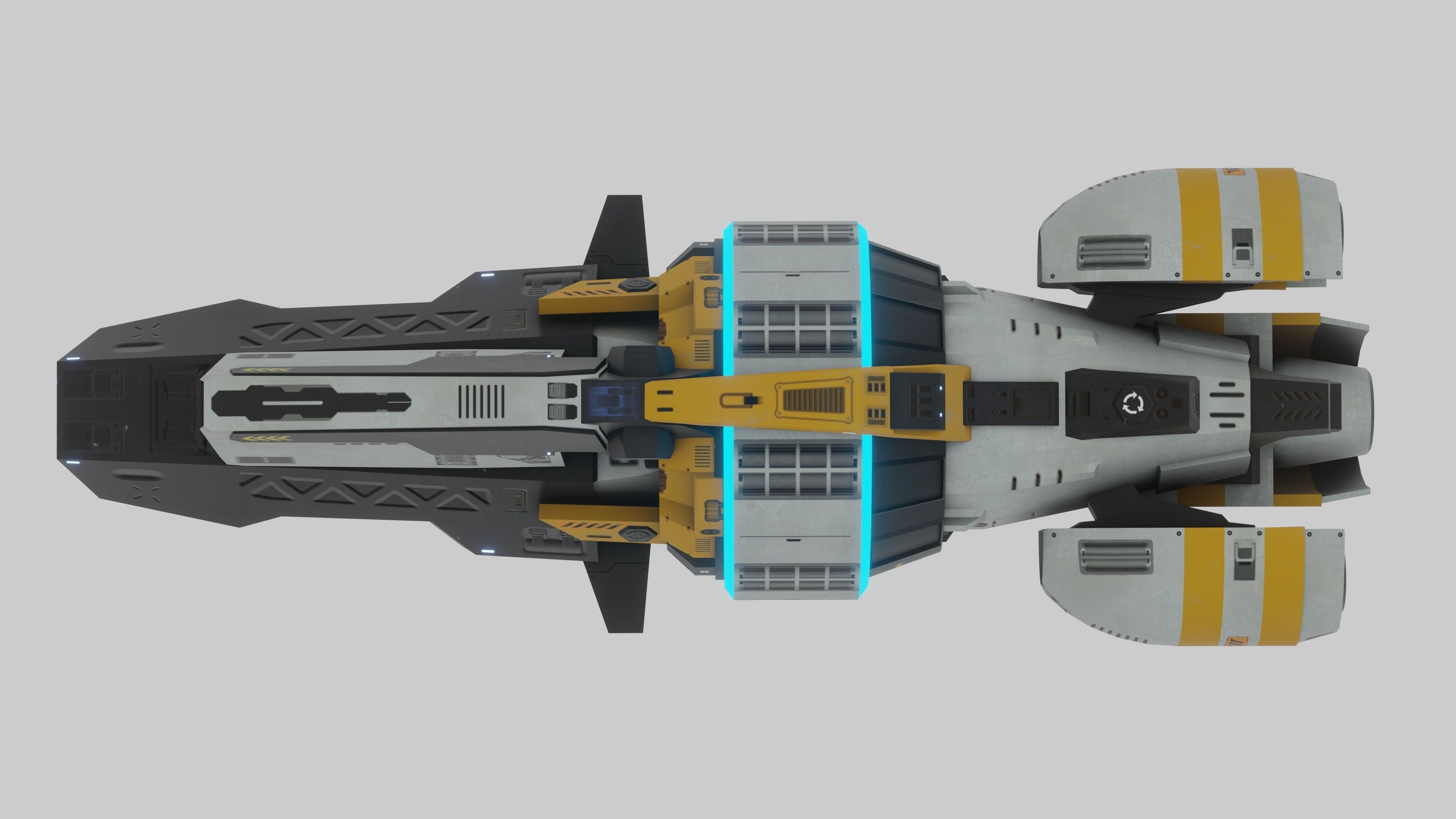 3D model Gladius Spaceship VR / AR / low-poly | CGTrader