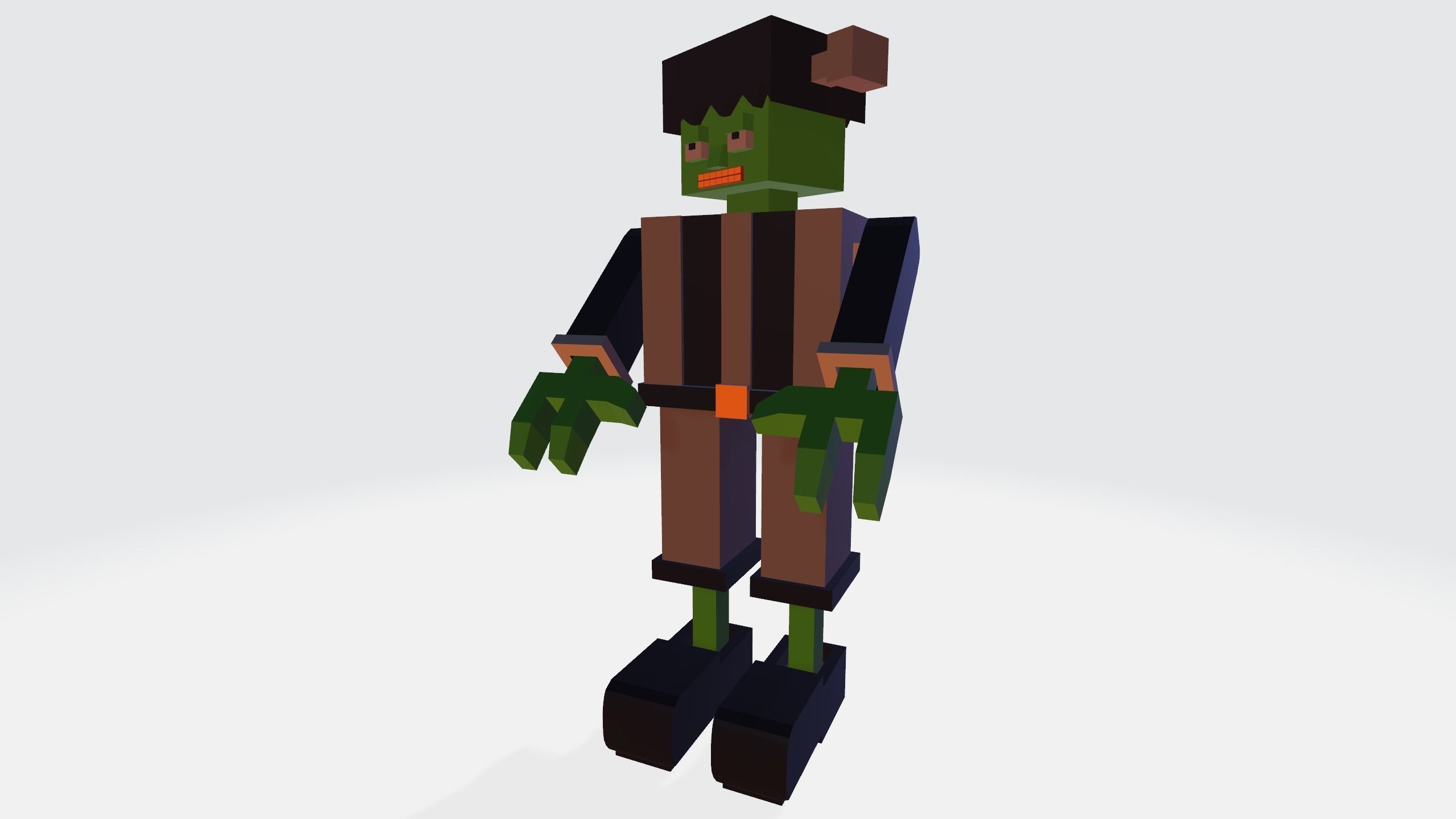 Cube Frankenstein for free free VR / AR / low-poly 3D model animated ...