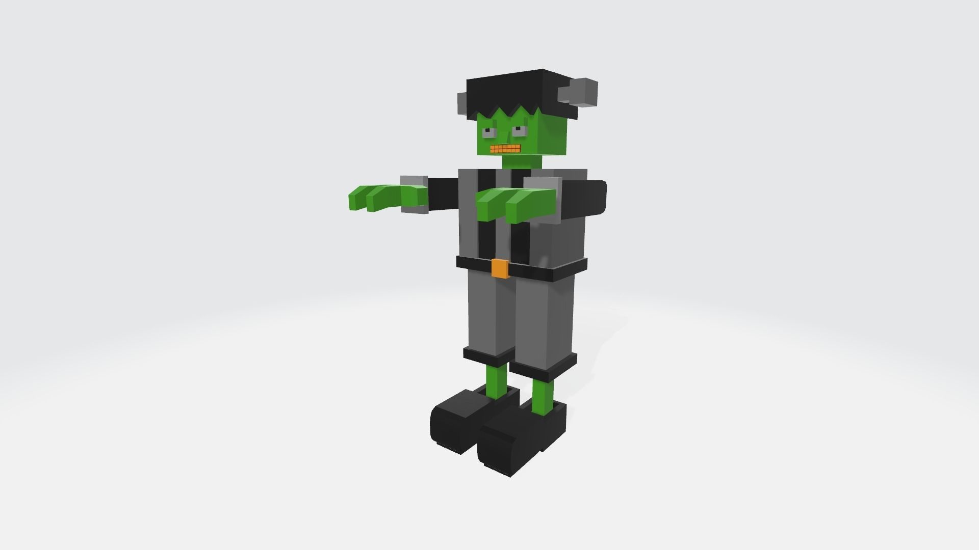 Cube Frankenstein for free free VR / AR / low-poly 3D model animated ...