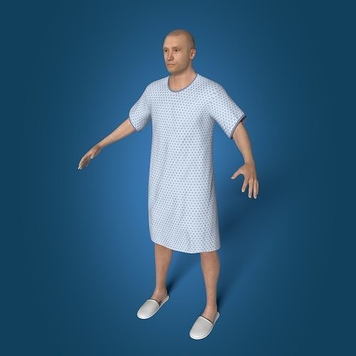 3D model Aged Man - Patient VR / AR / low-poly | CGTrader