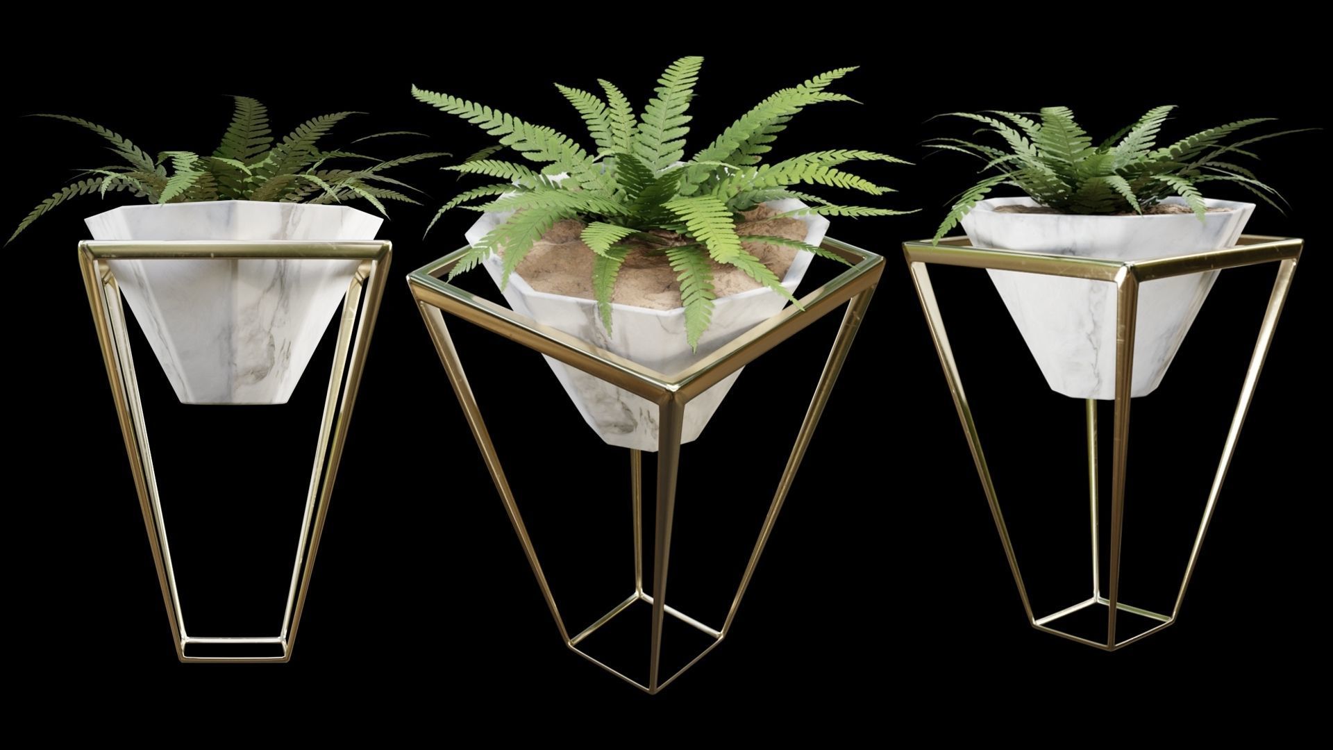 3D model Modern Pots Pack VR / AR / low-poly | CGTrader