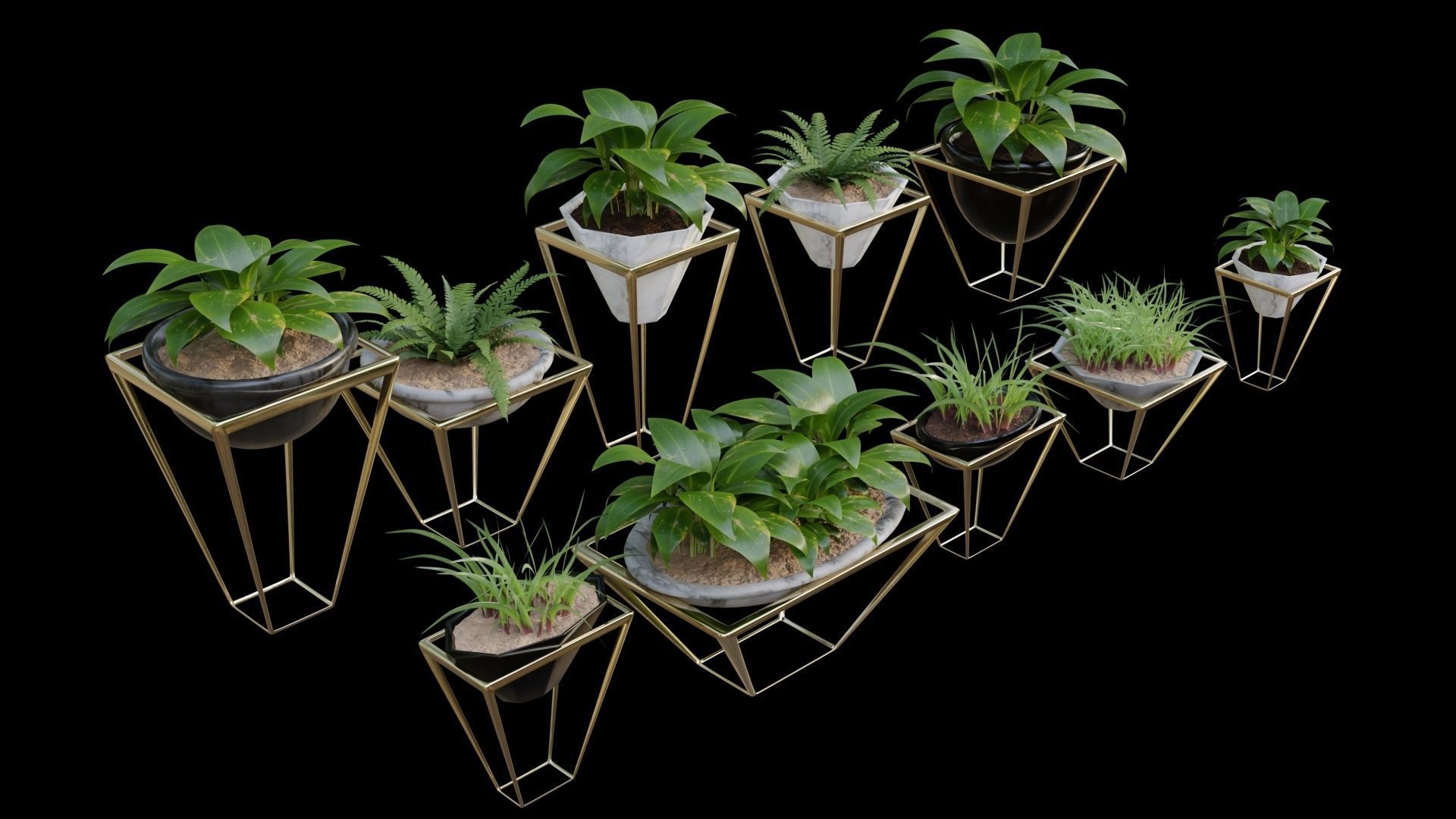 3D model Modern Pots Pack VR / AR / low-poly | CGTrader