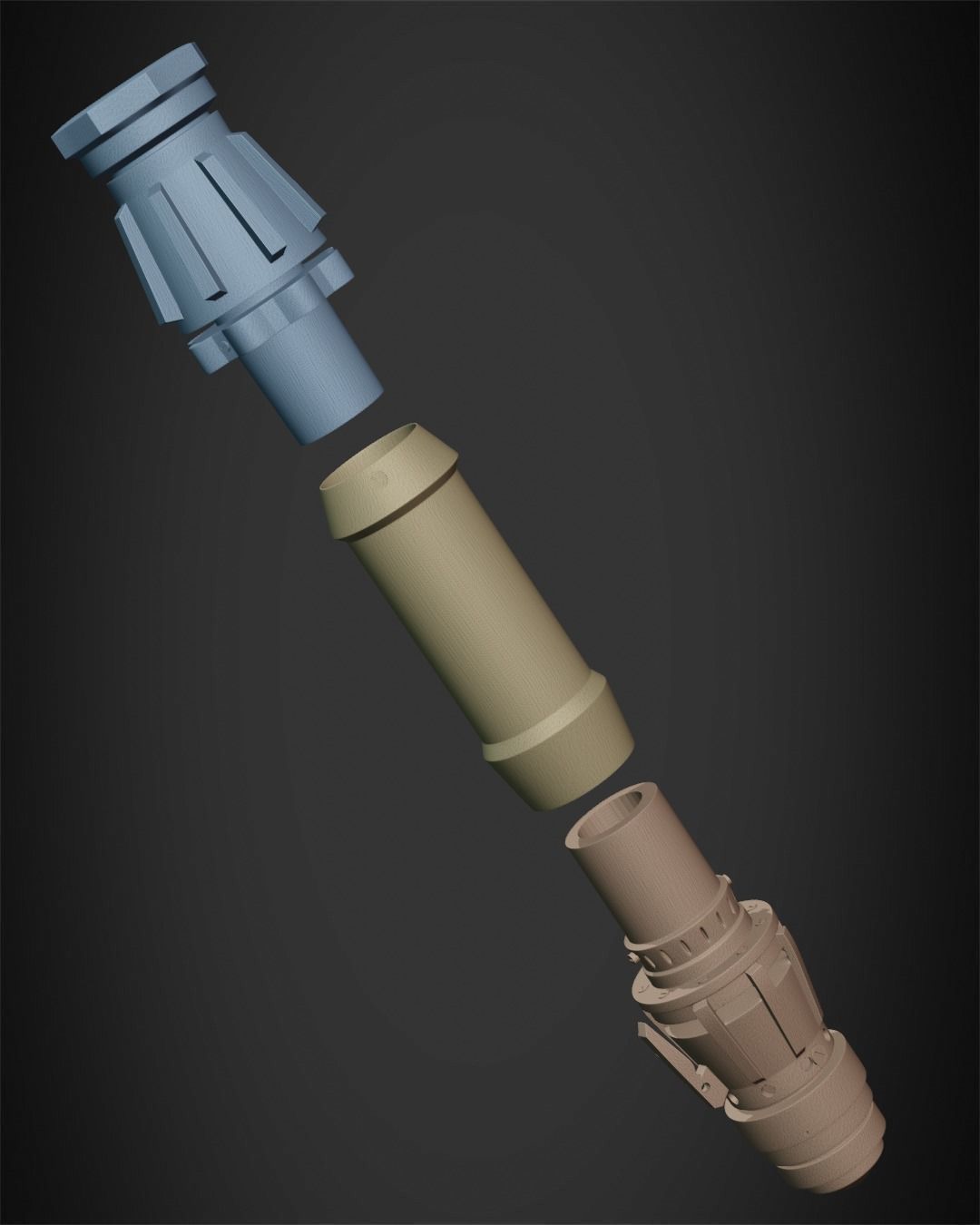 Rey LightSaber for Cosplay 3D model 3D printable | CGTrader