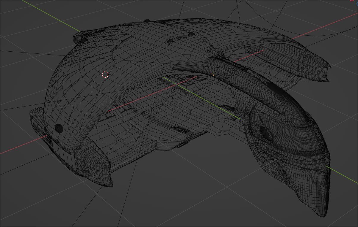 3D model Romulan Warbird - Enhanced D-Deridex Class based on Star Trek ...
