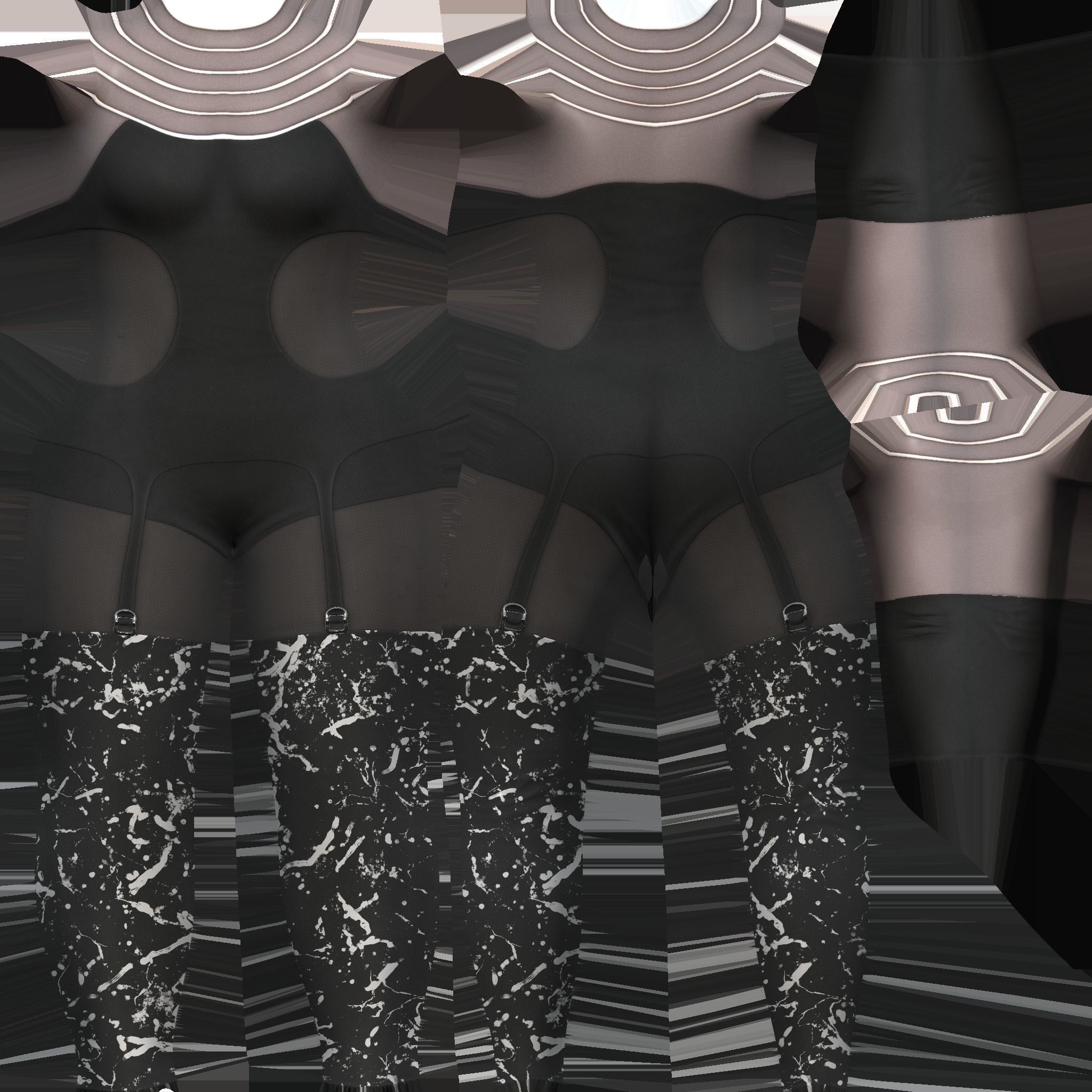 3D model Futuristic Translucent Full Body Suit VR / AR / low-poly ...