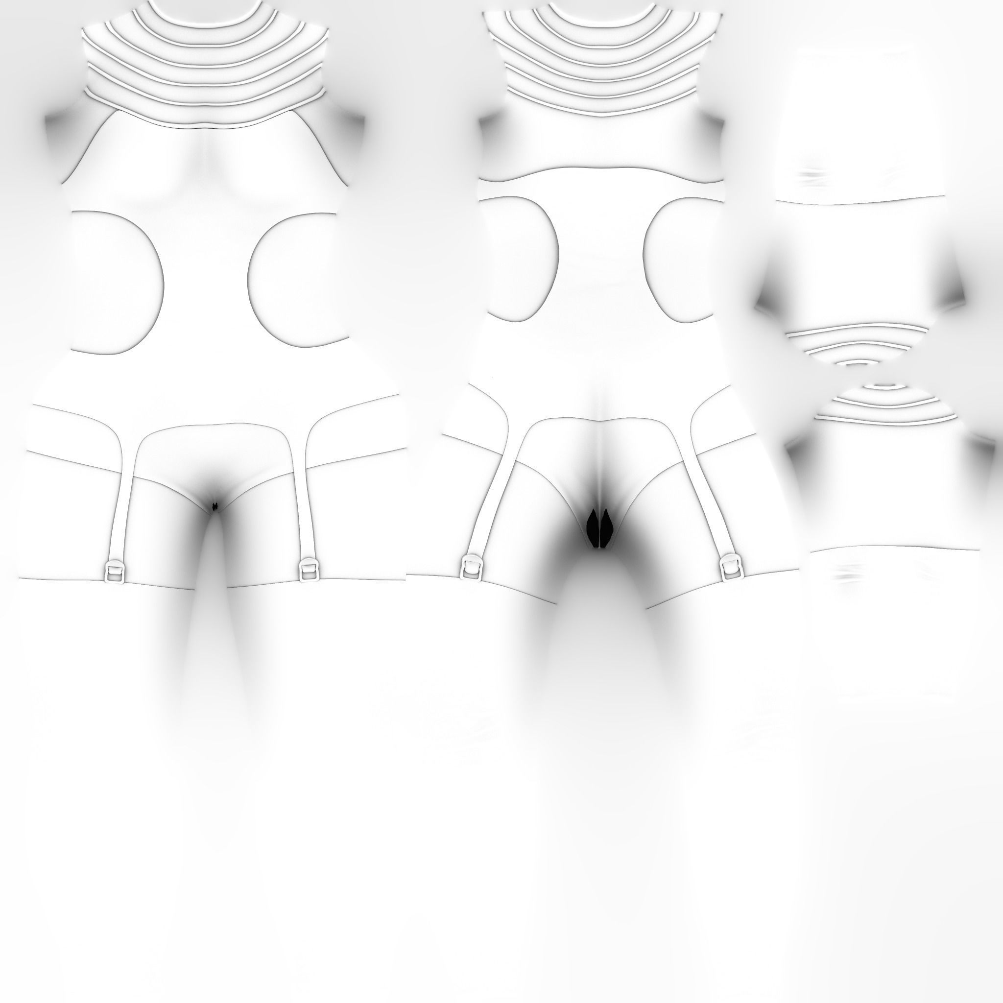 3D model Futuristic Translucent Full Body Suit VR / AR / low-poly ...