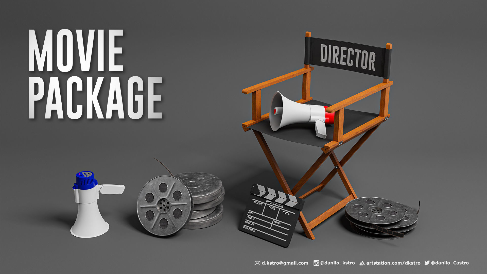 Movie Package 3D model | CGTrader